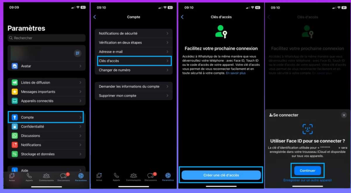 WhatsApp pour iOS ajoute les clés d’accès (Passkeys) : Sécurisez votre ...